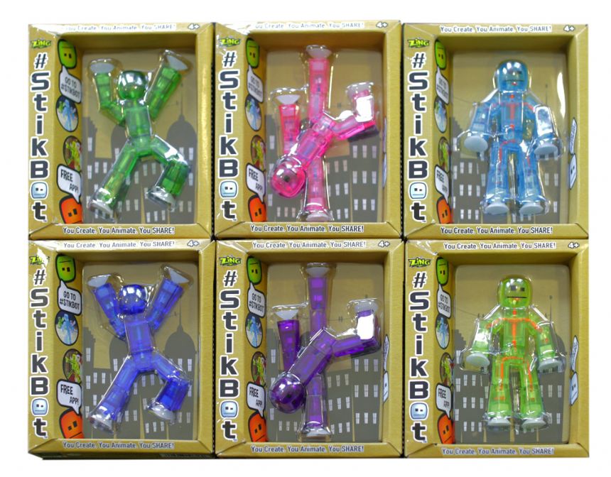 StikBot Single Pack 18 assorted colours in a CDU