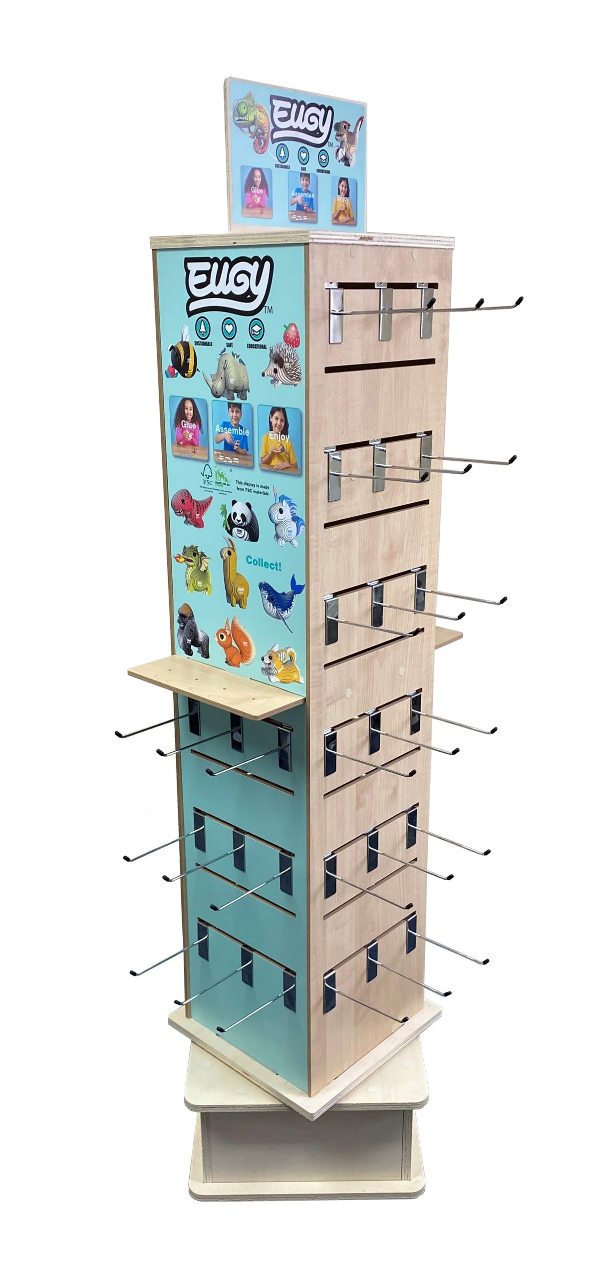 EUGY floor display unit - FSC certified - Brainstorm Ltd